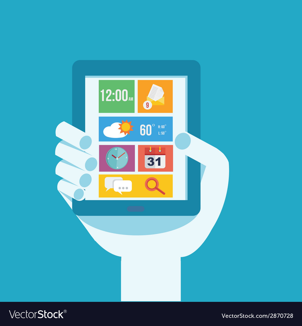 Mobile application Royalty Free Vector Image - VectorStock