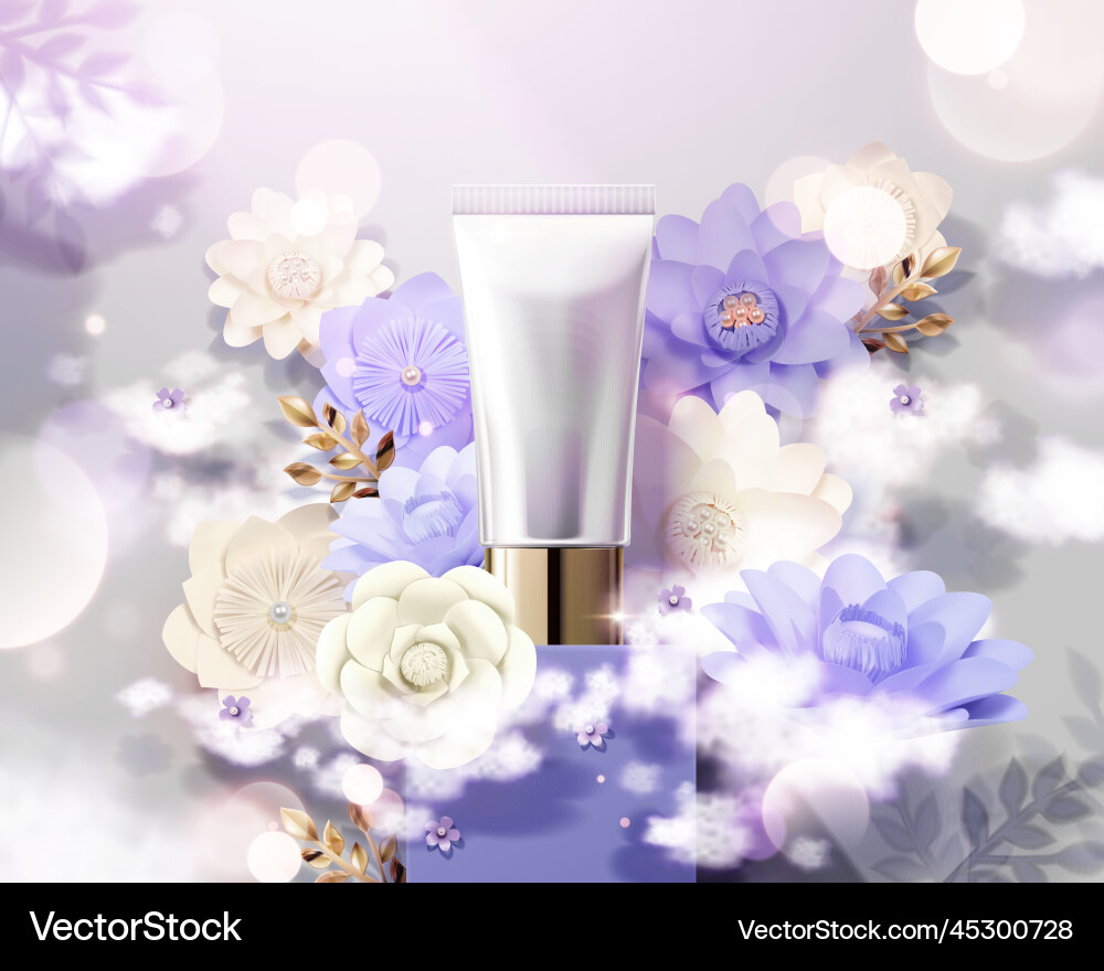 Plastic tube product ads Royalty Free Vector Image