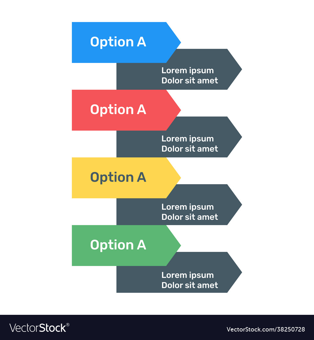 Step labels chart Royalty Free Vector Image - VectorStock