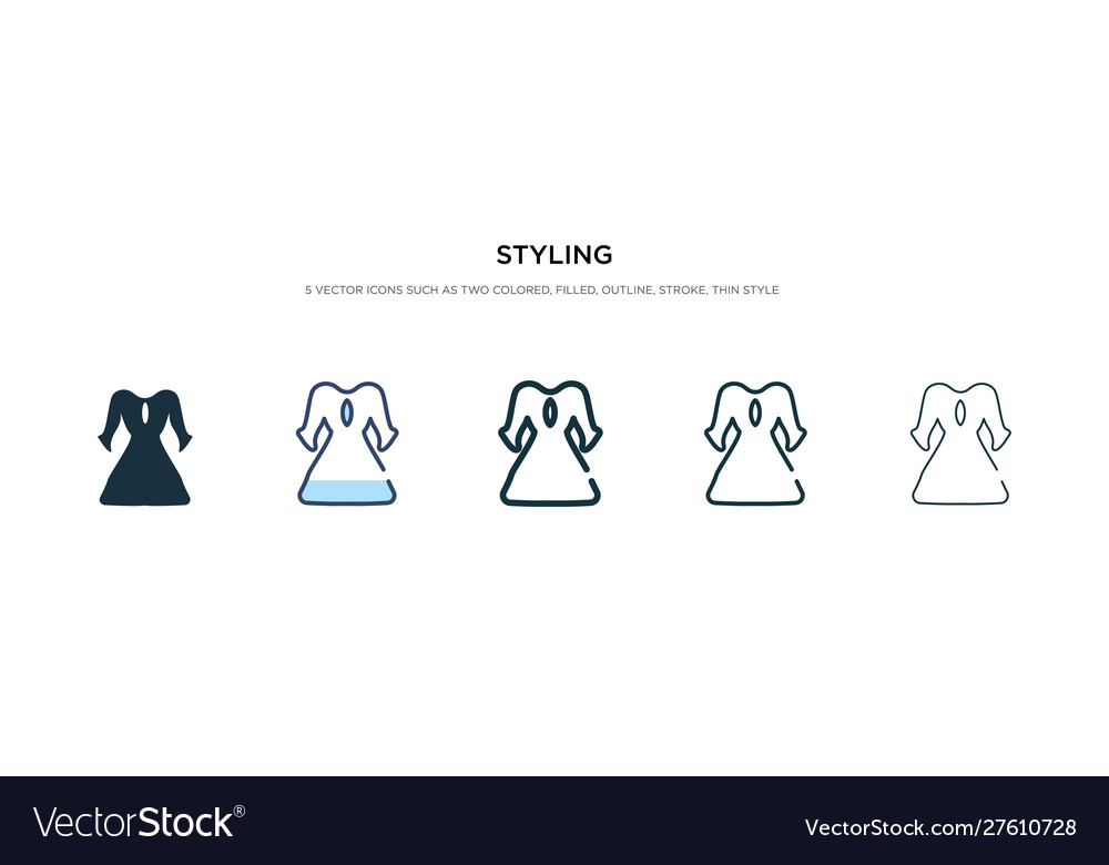 Styling icon in different style two colored Vector Image