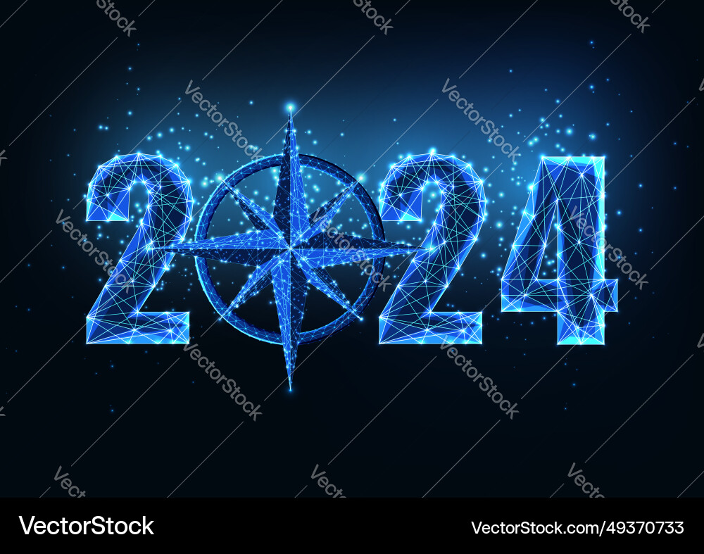 Abstract 2024 new year vision goals concept Vector Image