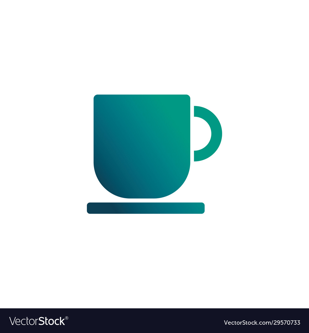 Cup coffee gradient style icon Royalty Free Vector Image