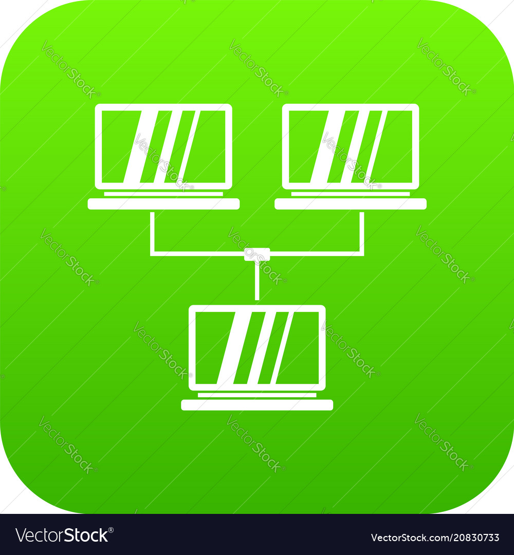 Exchange data between computers icon digital Vector Image