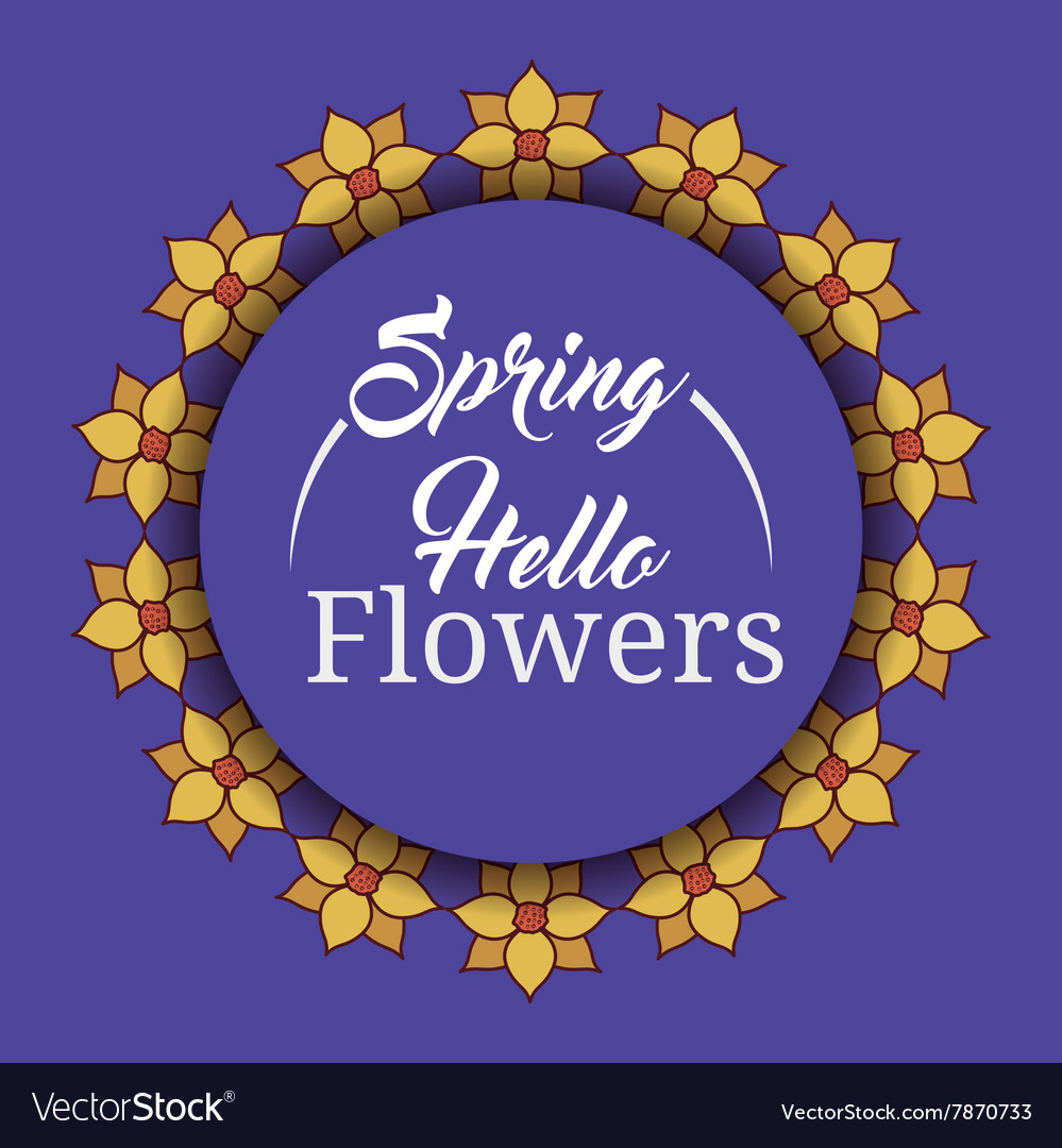 Hello spring design Royalty Free Vector Image - VectorStock