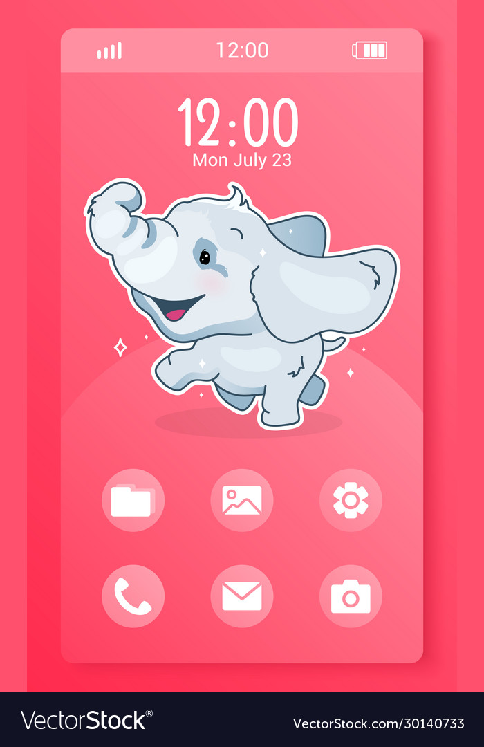 Home screen smartphone interface template Vector Image Home screen smartphone interface template Vector Image