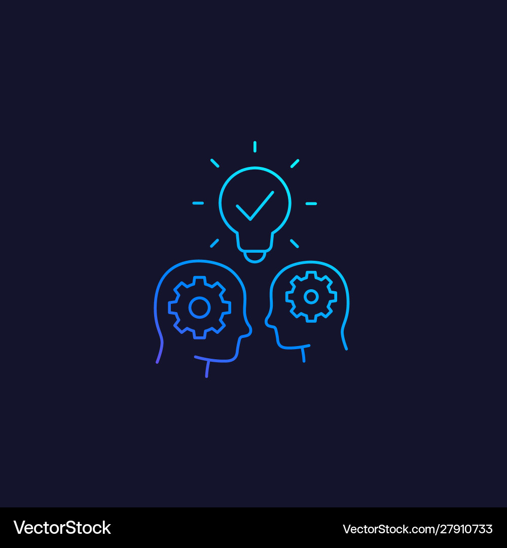 People with ideas innovators and thinkers icon Vector Image
