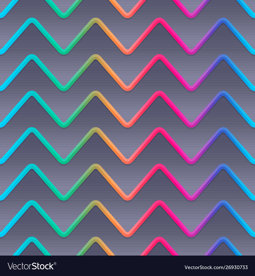 Rainbow waves seamless pattern Royalty Free Vector Image