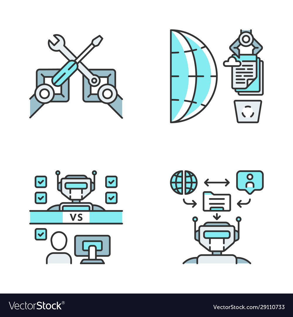 Rpa color icons set Royalty Free Vector Image - VectorStock Rpa color icons set Royalty Free Vector Image - VectorStock