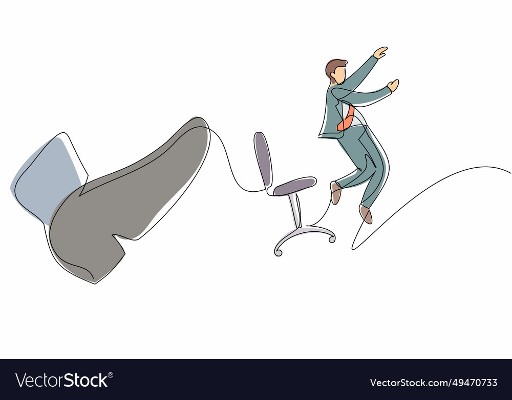 Single continuous line drawing active small Vector Image