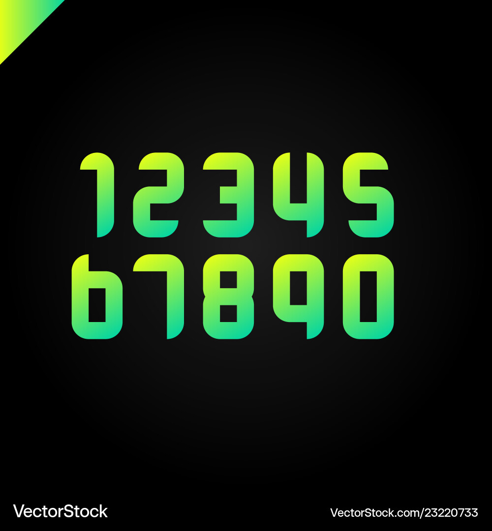 Sport numbers set logo design template round Vector Image