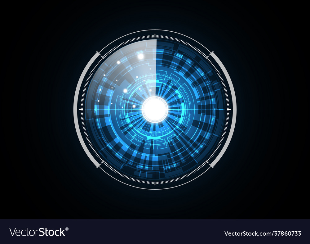 Technology abstract future radar security circle Vector Image