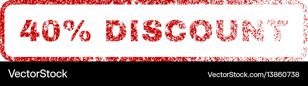 40 percent discount rubber stamp Royalty Free Vector Image