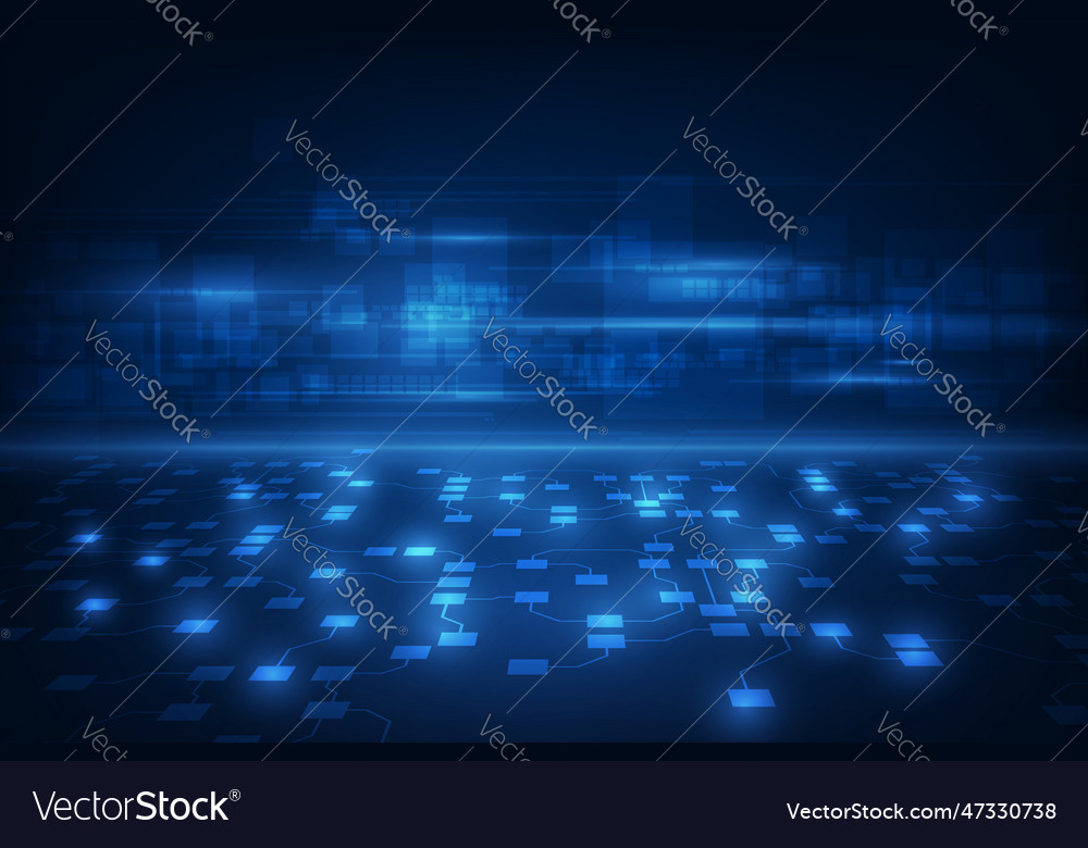 Abstract circuit networking blockchain concept Vector Image