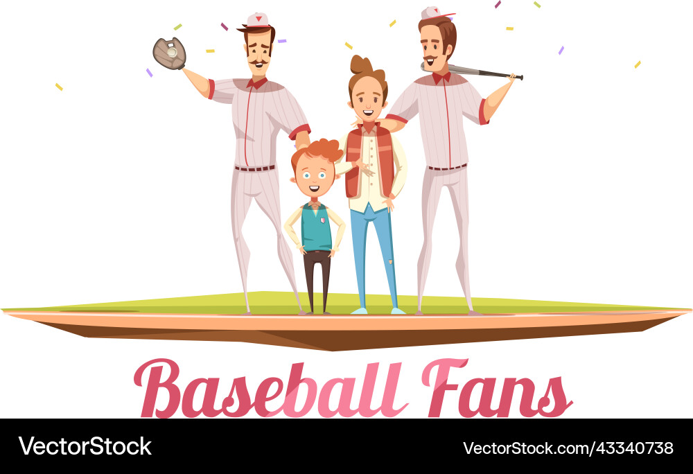 Baseball fans male design concept Royalty Free Vector Image