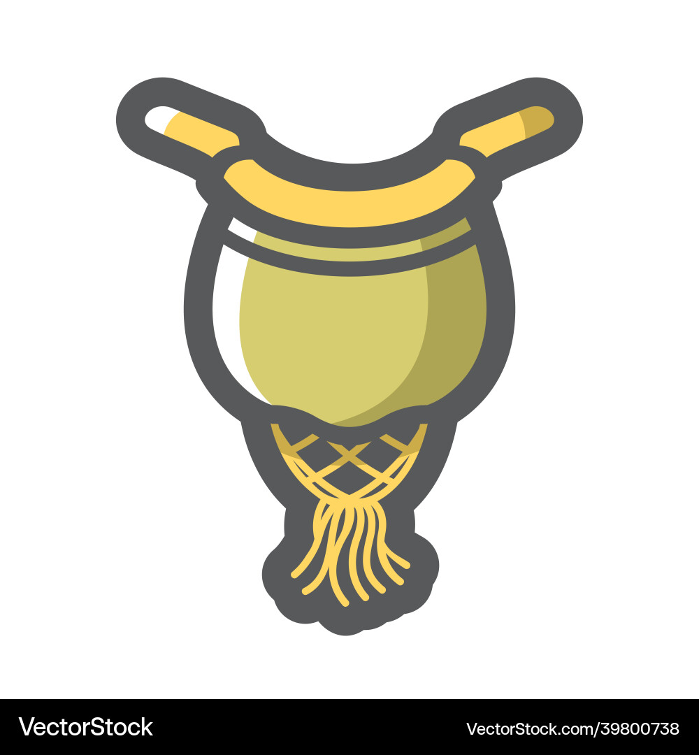 Billiard pocket with net icon cartoon Royalty Free Vector
