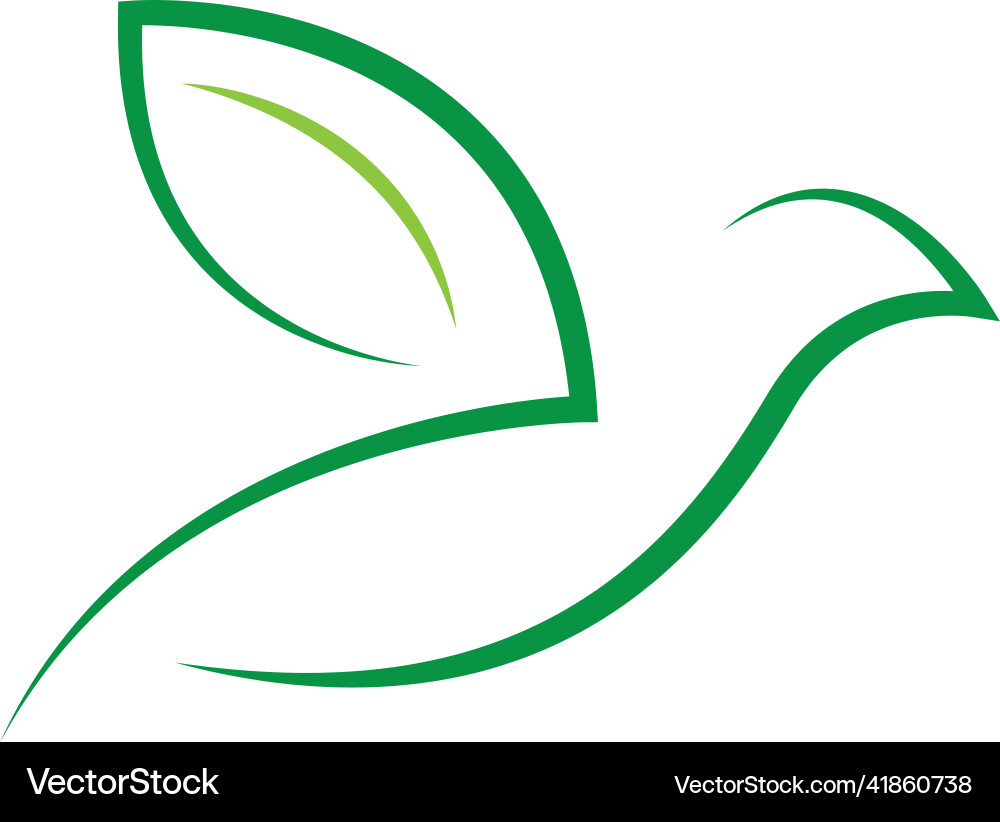 Bird wing dove logo Royalty Free Vector Image - VectorStock