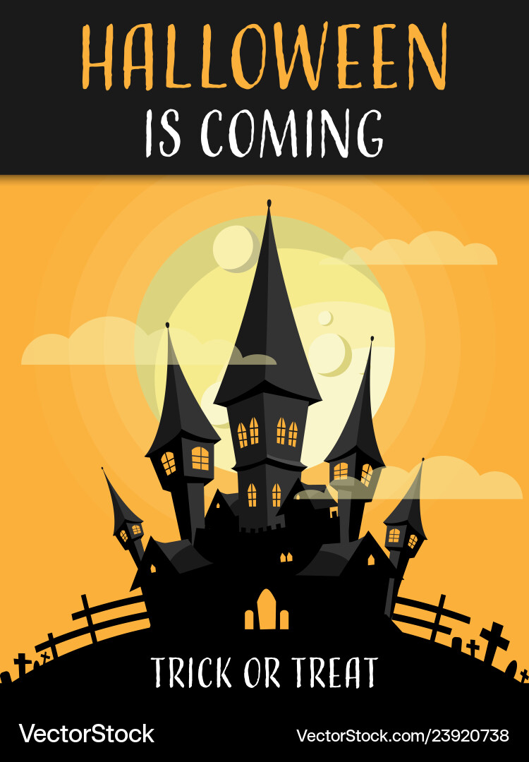 Halloween background with trick or treat Vector Image