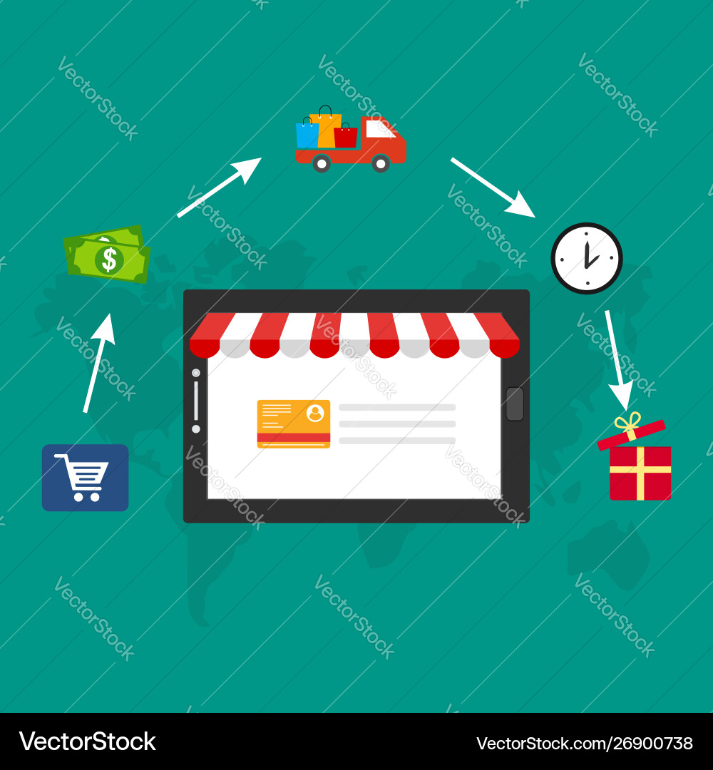 Modern flat design people and business concept Vector Image