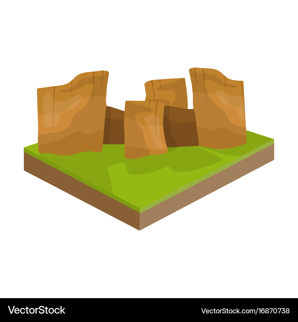 Mountains rocks and landscape relief Royalty Free Vector
