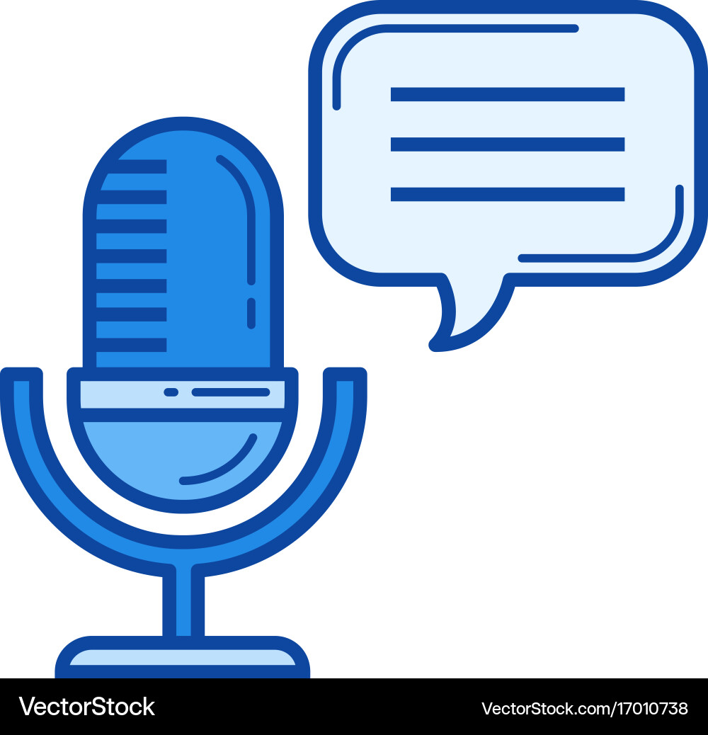 On air radio line icon Royalty Free Vector Image