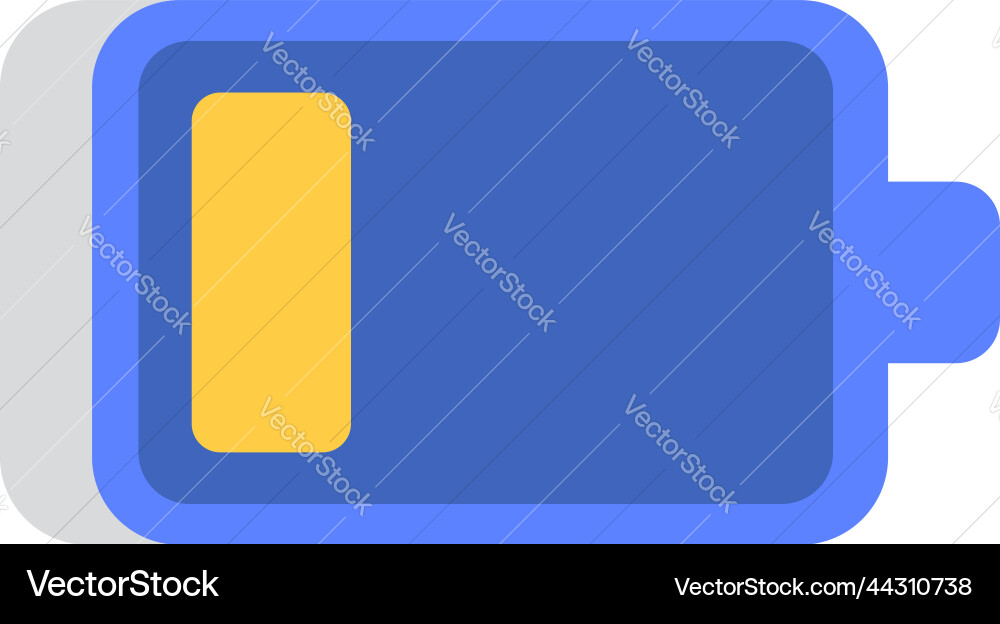 Photography low battery on a white background Vector Image