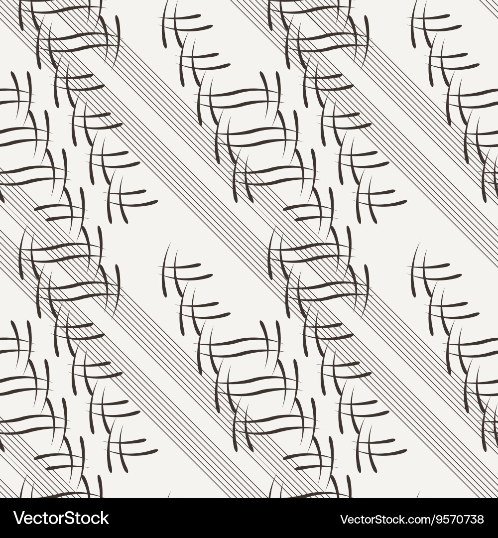 Seamless pattern of the elements of curved Vector Image