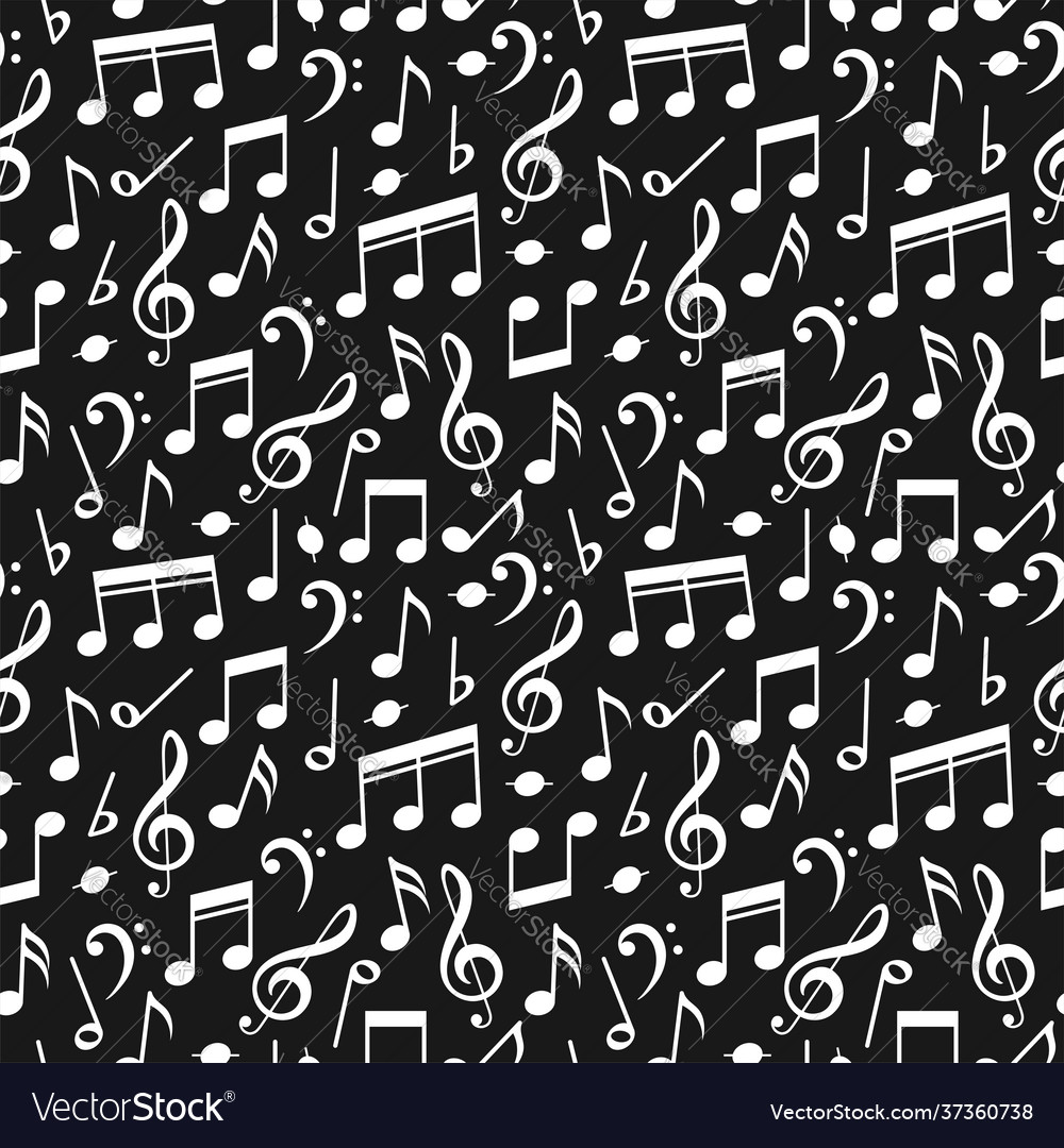 Seamless pattern with music notes Royalty Free Vector Image