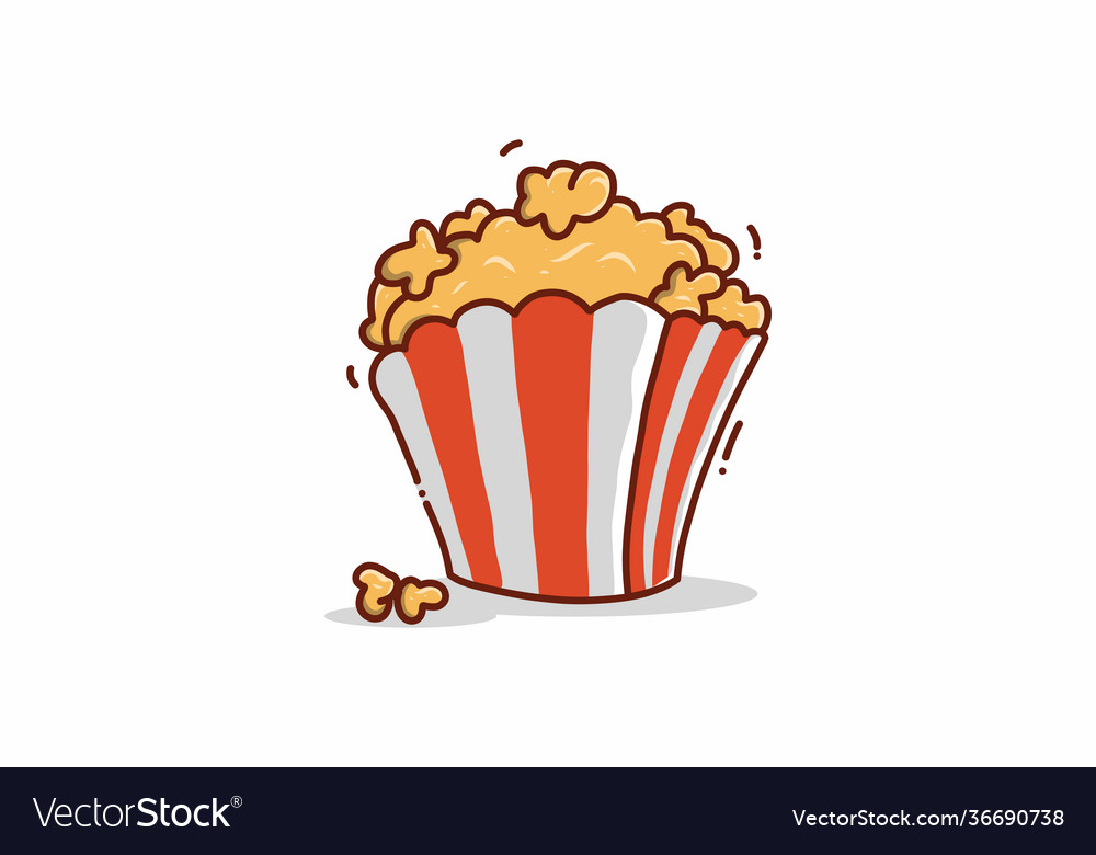Simple pop corn Royalty Free Vector Image - VectorStock