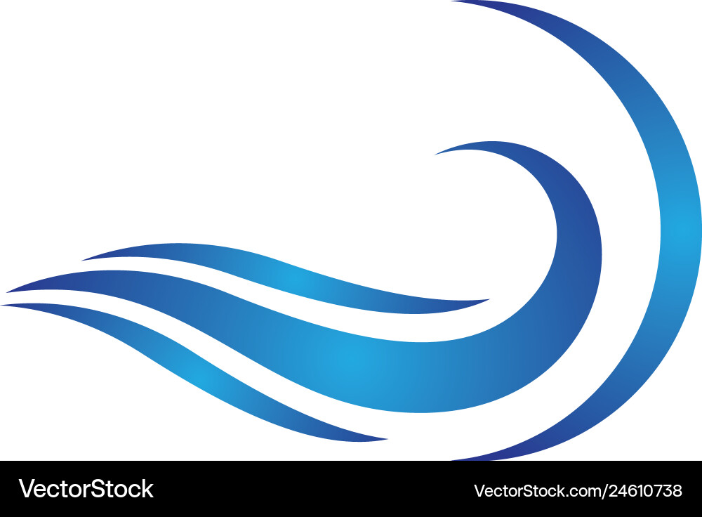 Wave symbol design Royalty Free Vector Image - VectorStock