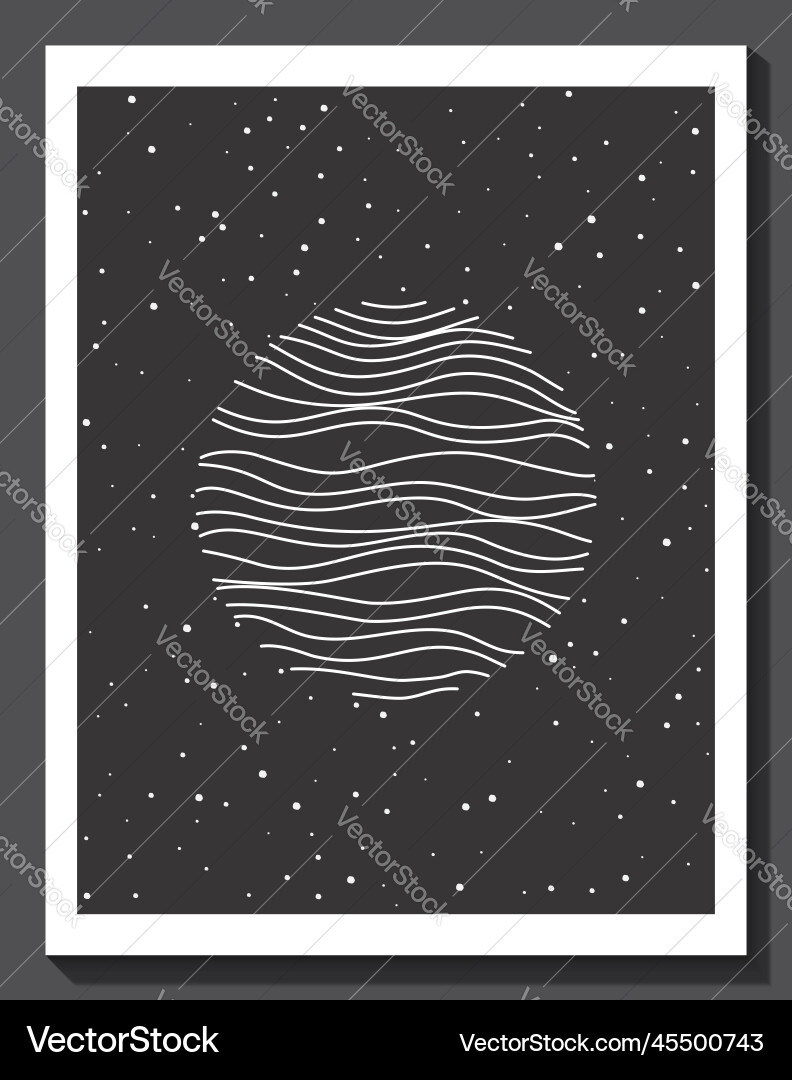 Abstract geometric line art poster hand draw Vector Image