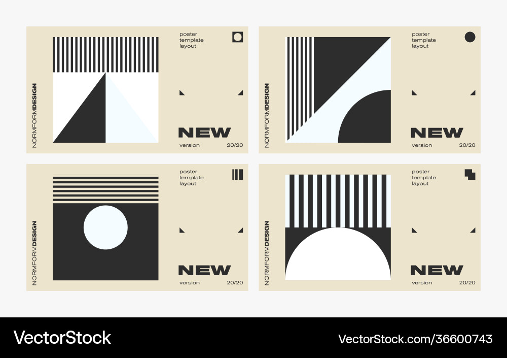 Brutalism design cover mockup Royalty Free Vector Image