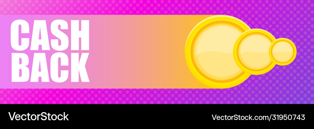 Cash back icon isolated on modern violet Vector Image