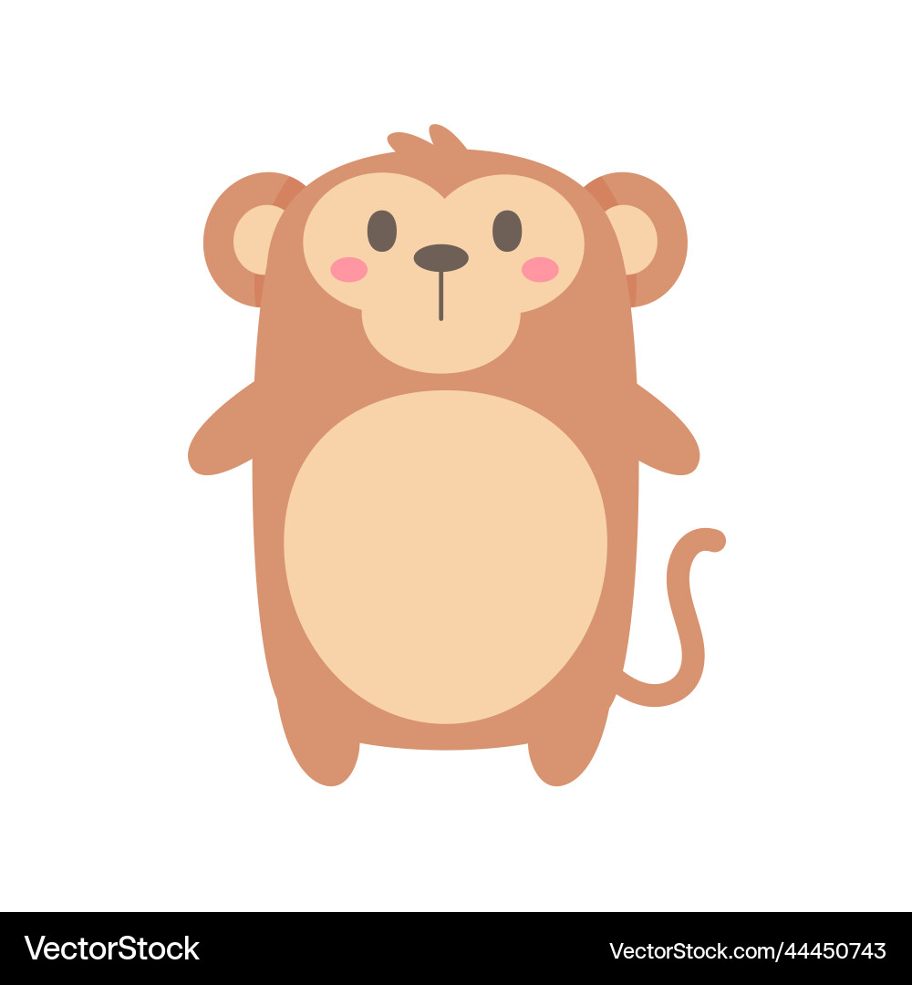 Cute wild animal cartoon text frame Royalty Free Vector