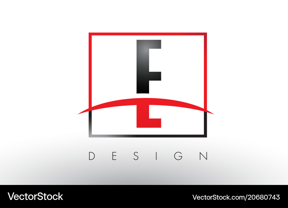 E logo letters with red and black colors Vector Image