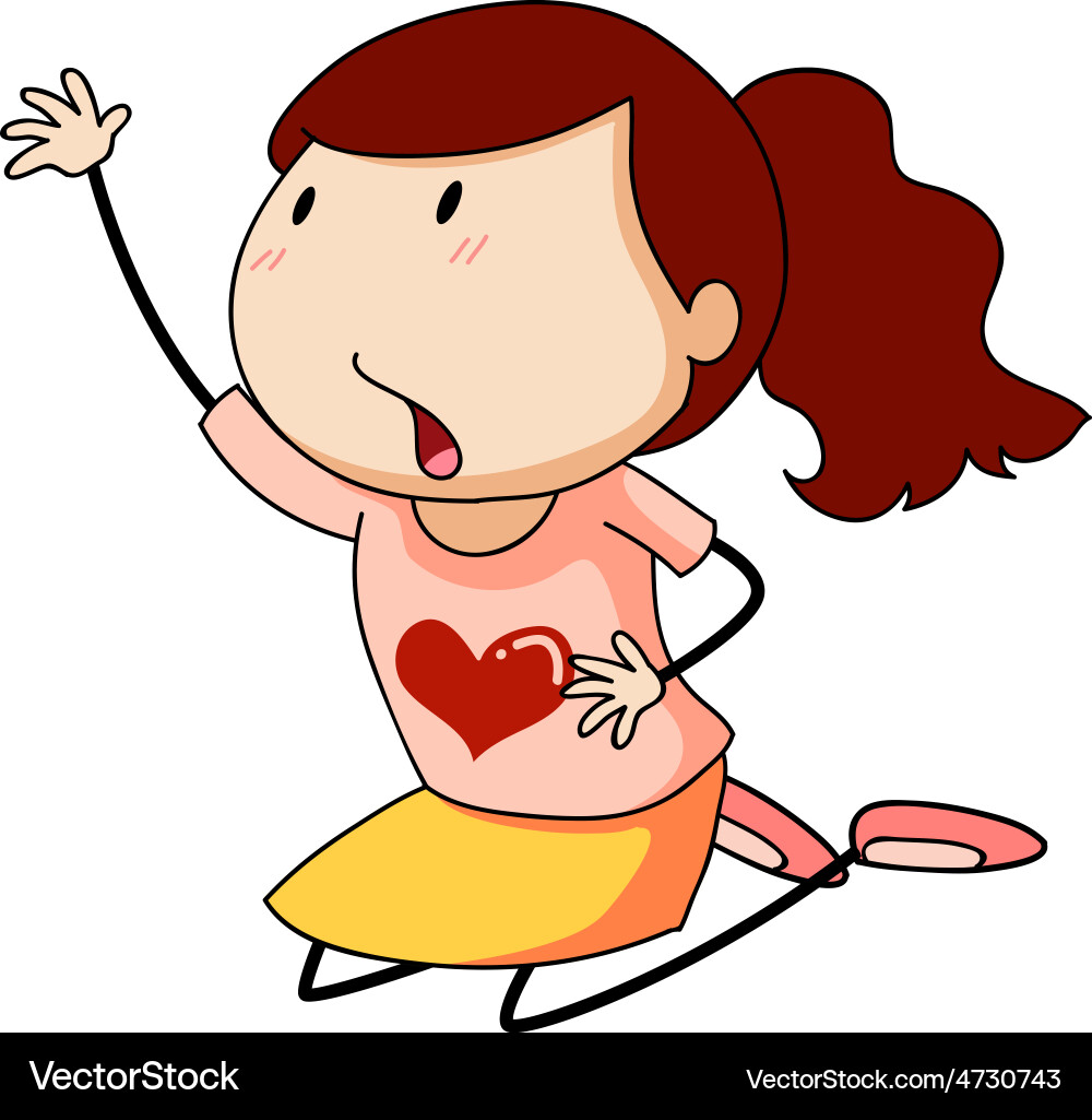 Girl in love Royalty Free Vector Image - VectorStock