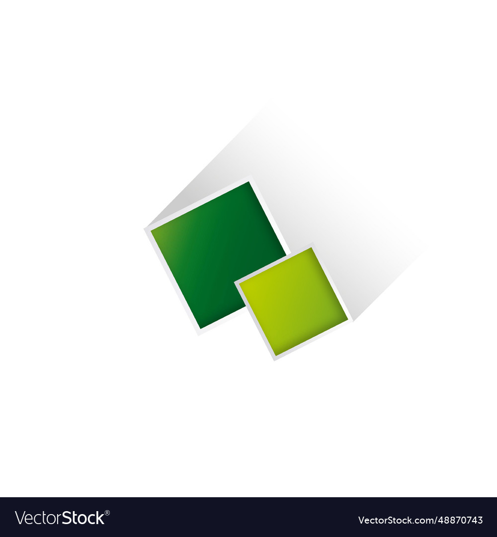 Green square shape Royalty Free Vector Image - VectorStock
