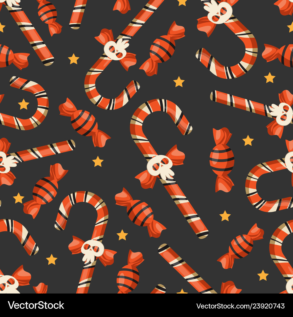Halloween Candy Seamless Pattern Royalty Free Vector Image