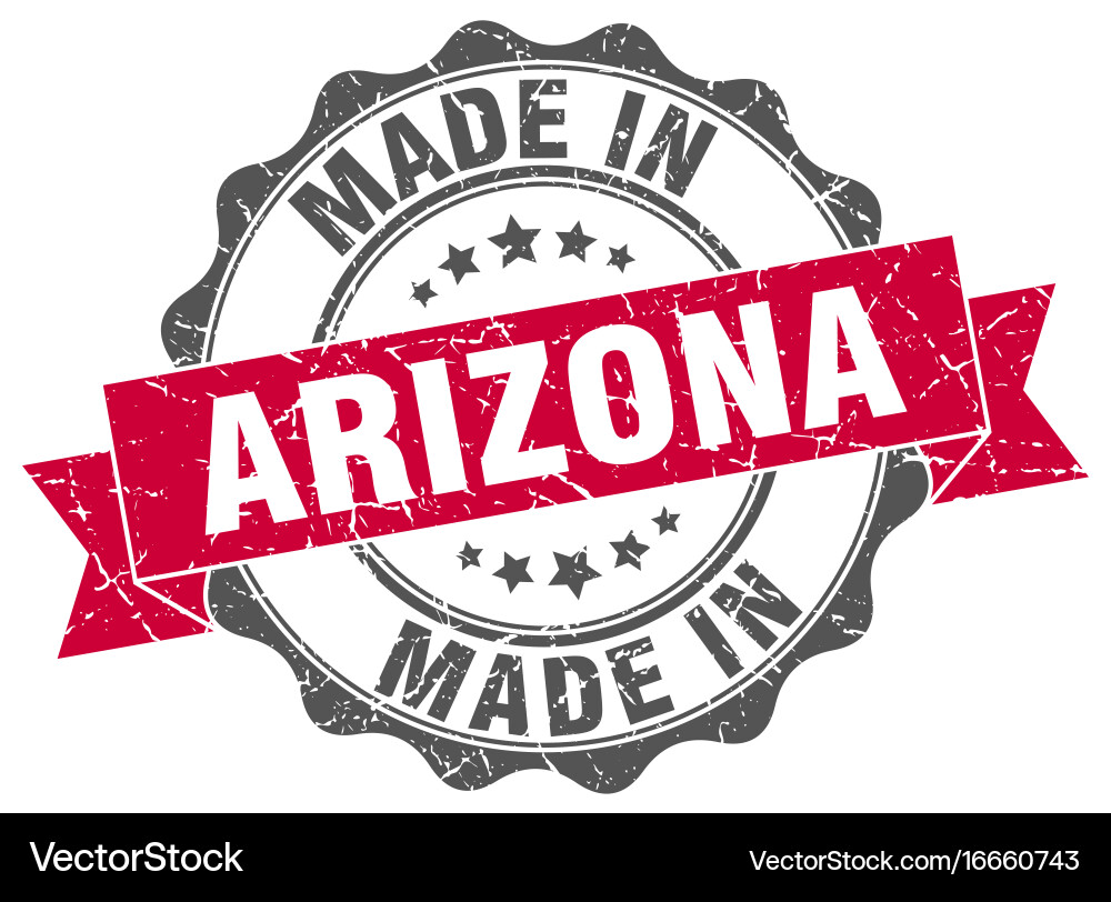 Made in arizona round seal Royalty Free Vector Image