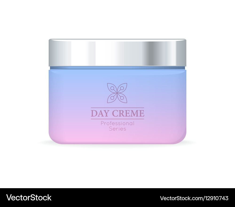 Professional series day cream bottle isolated Vector Image