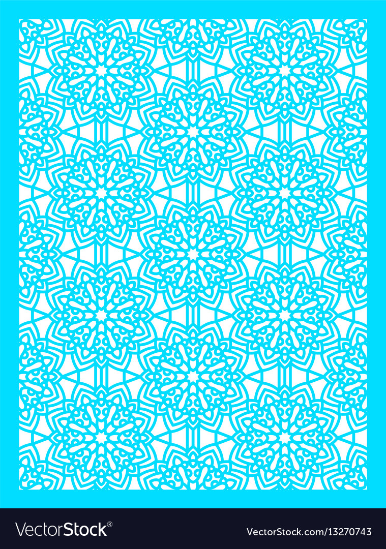 Square pattern panel for laser cutting Royalty Free Vector