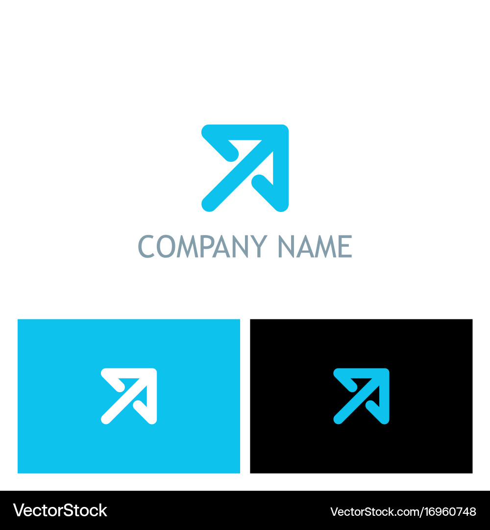 Arrow line sign business logo Royalty Free Vector Image