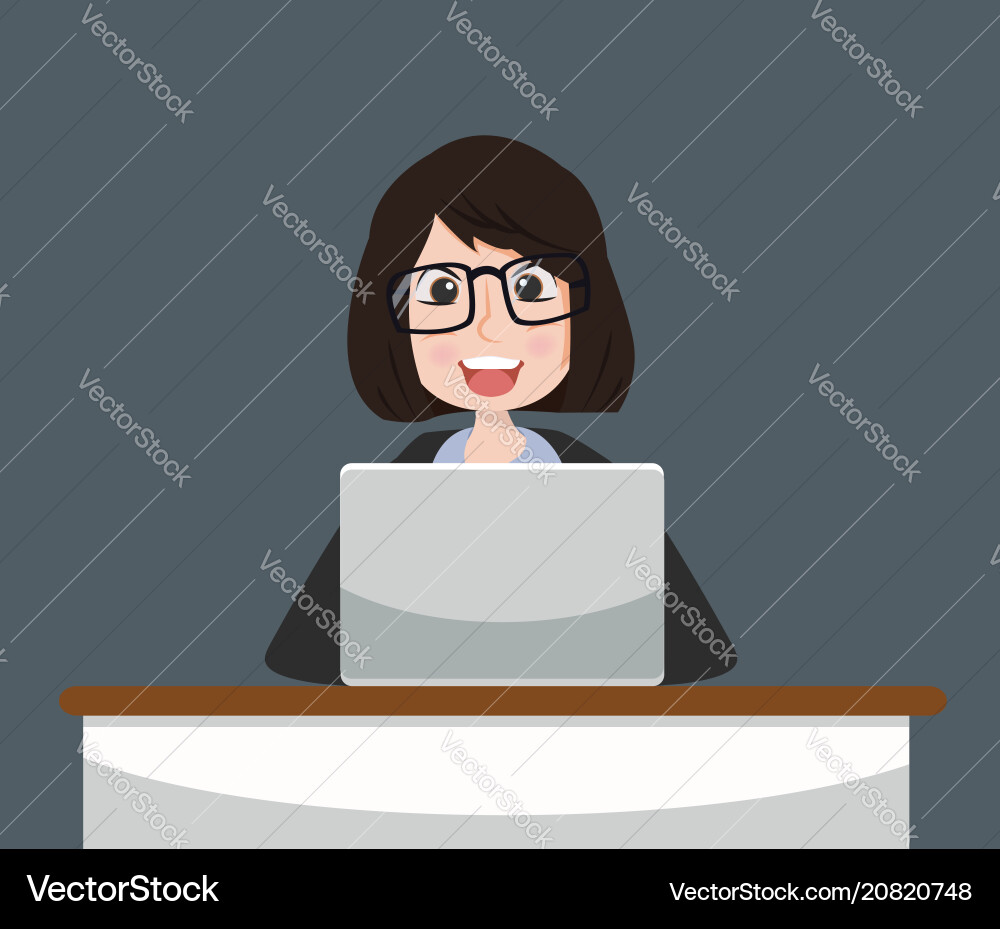 Business woman working concept Royalty Free Vector Image