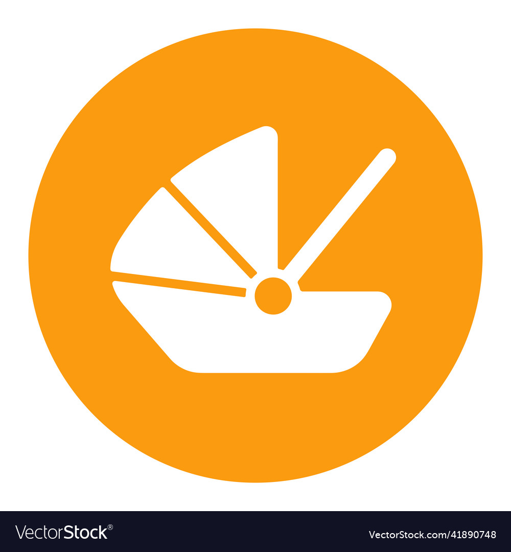 Carrycot baby isolated glyph icon Royalty Free Vector Image