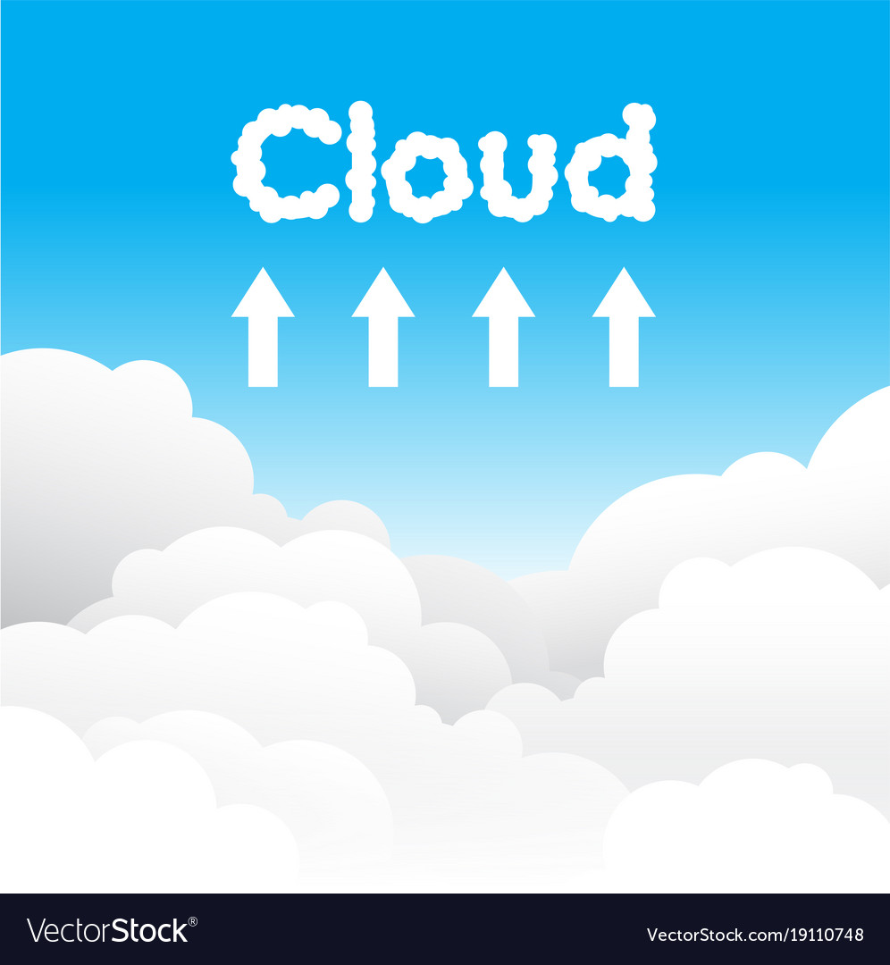 Cloud uploading concept background Royalty Free Vector Image