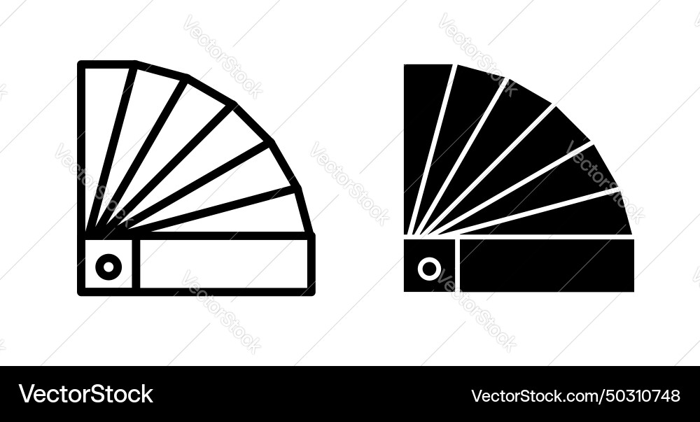 Color swatch icon setpantone symbol Royalty Free Vector