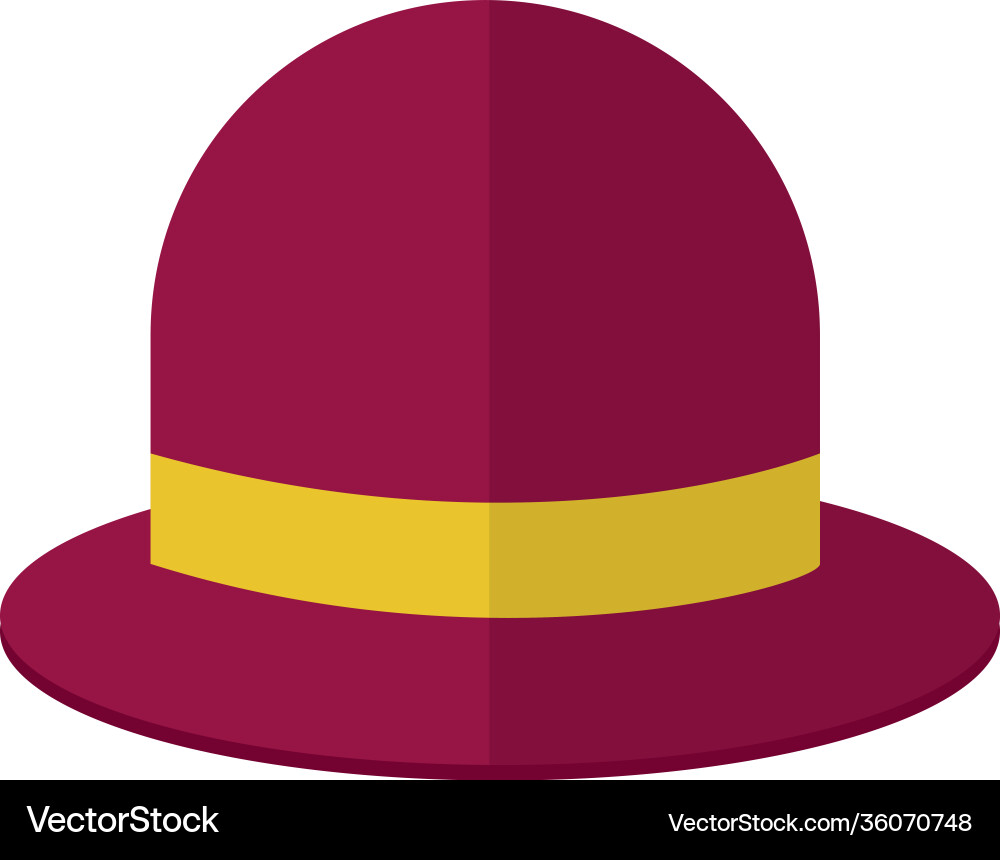 Elegant hat icon colorful design Royalty Free Vector Image