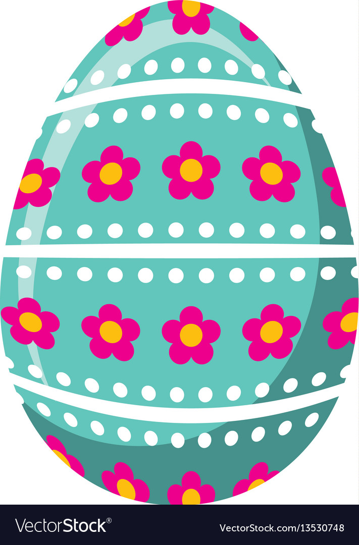 Happy easter egg painted Royalty Free Vector Image