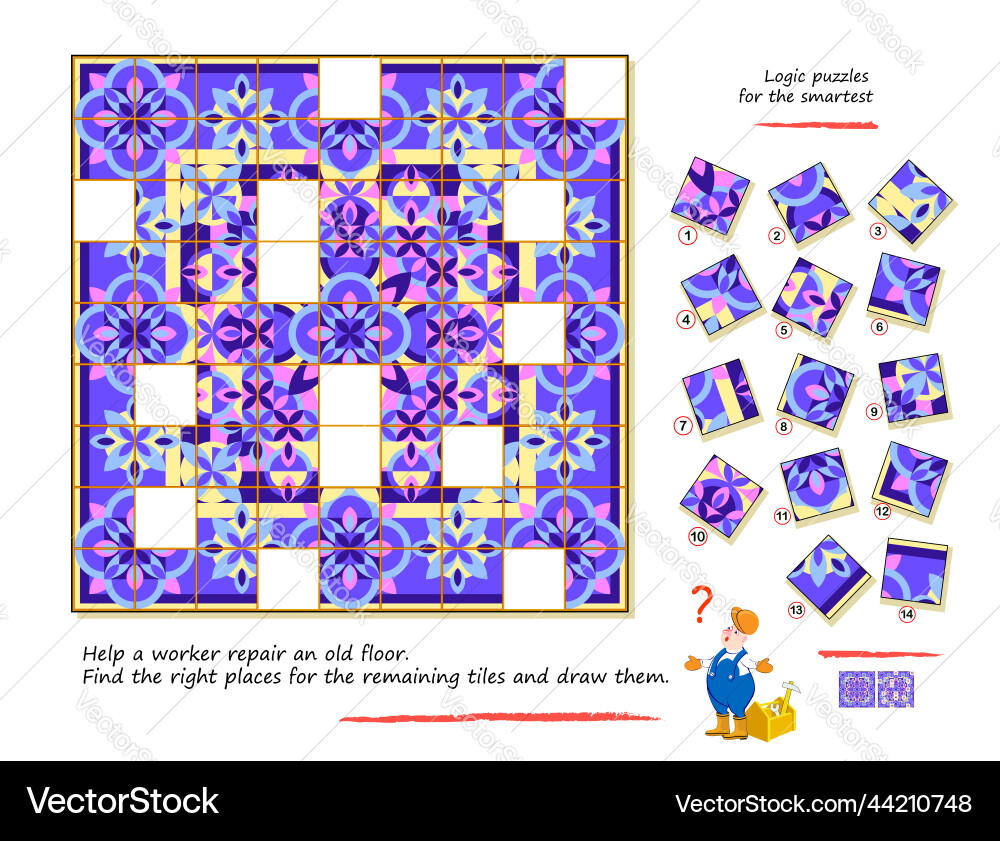 Logic puzzle for children and adults help Vector Image