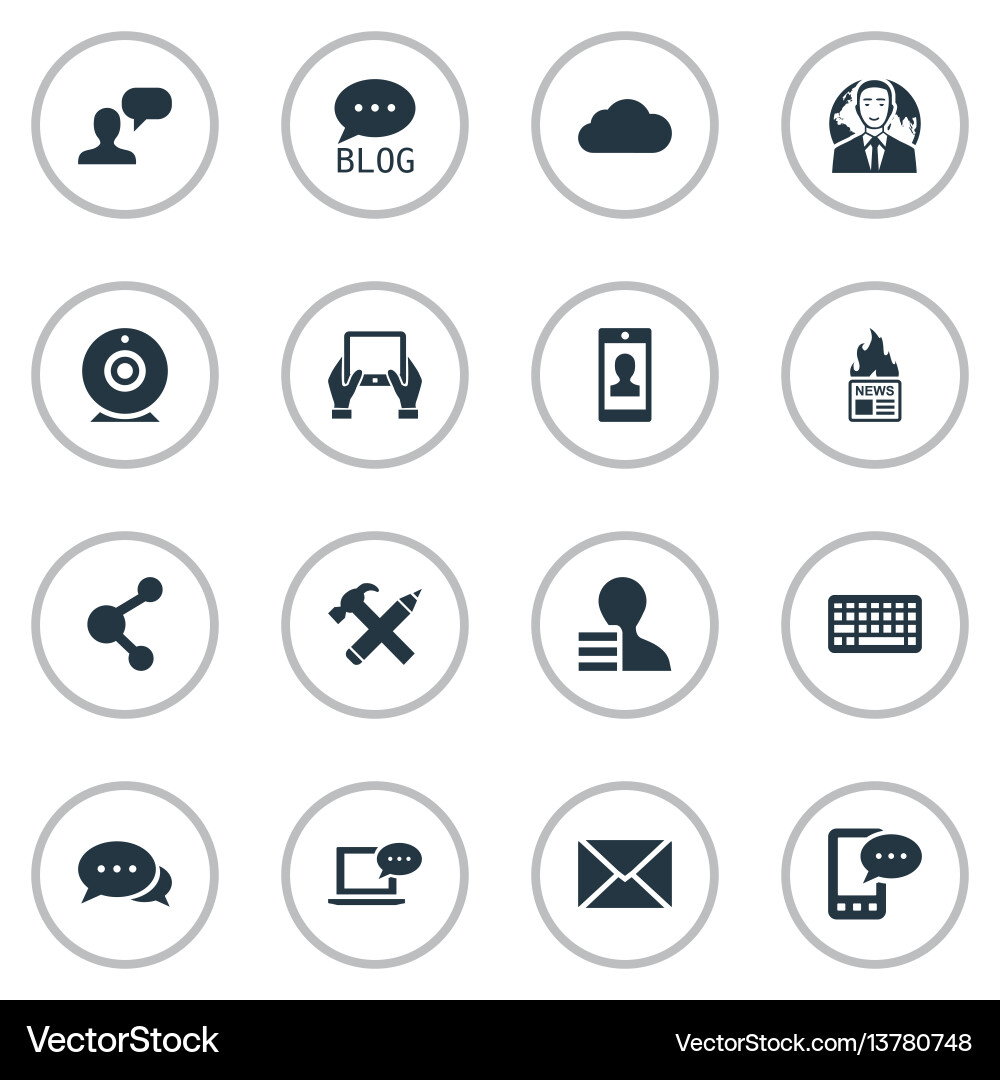 Set of simple user icons Royalty Free Vector Image