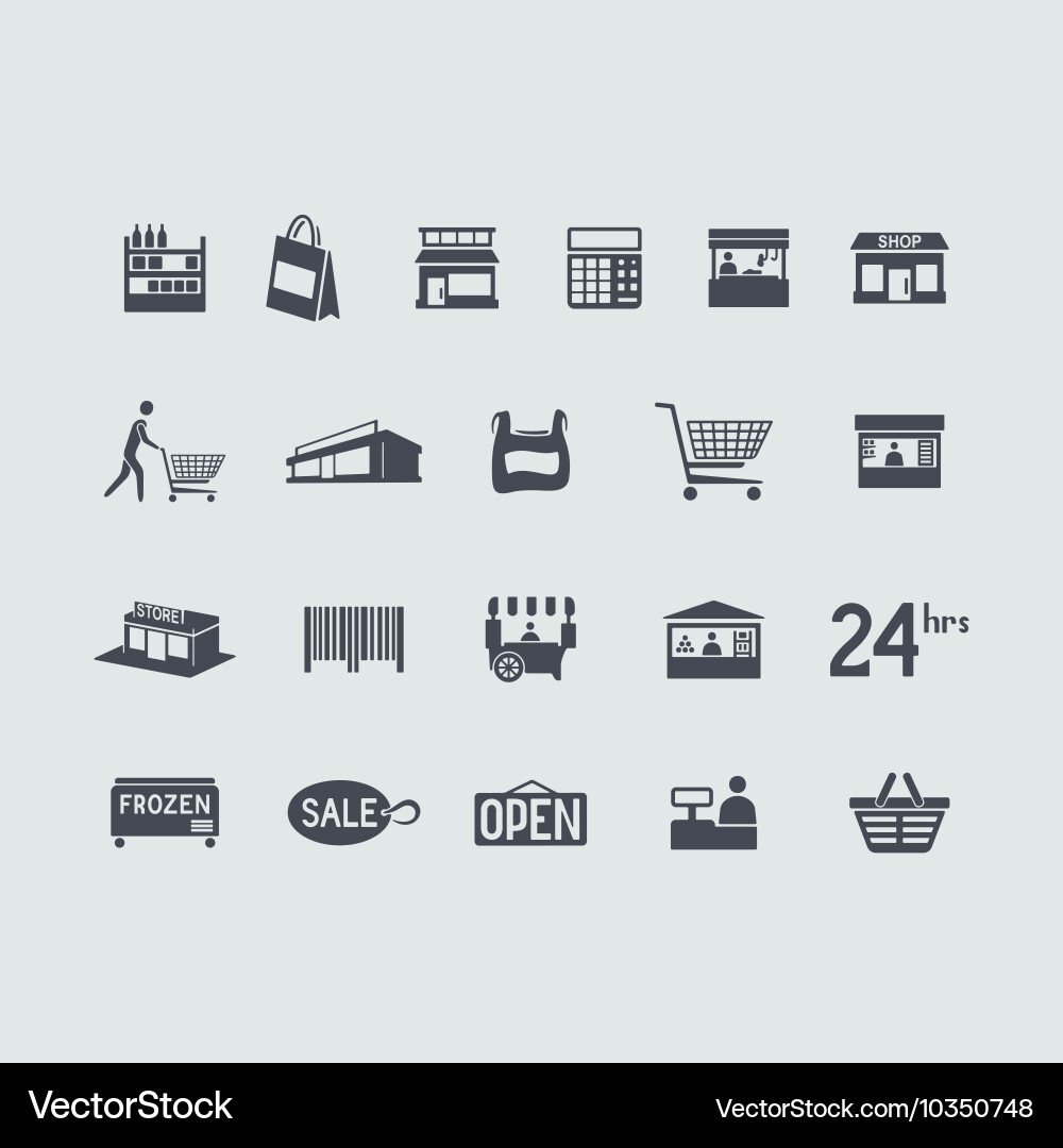 Set of store icons Royalty Free Vector Image - VectorStock